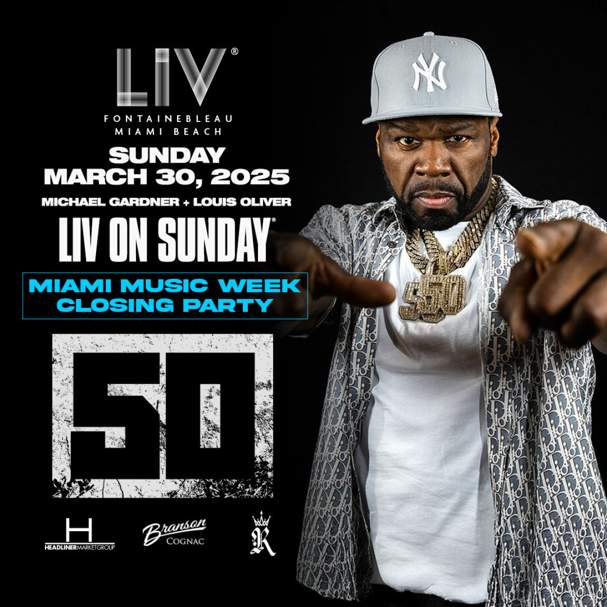 50 Cent - Miami Music Week Closing Party at LIV Nightclub Miami, Sun ...