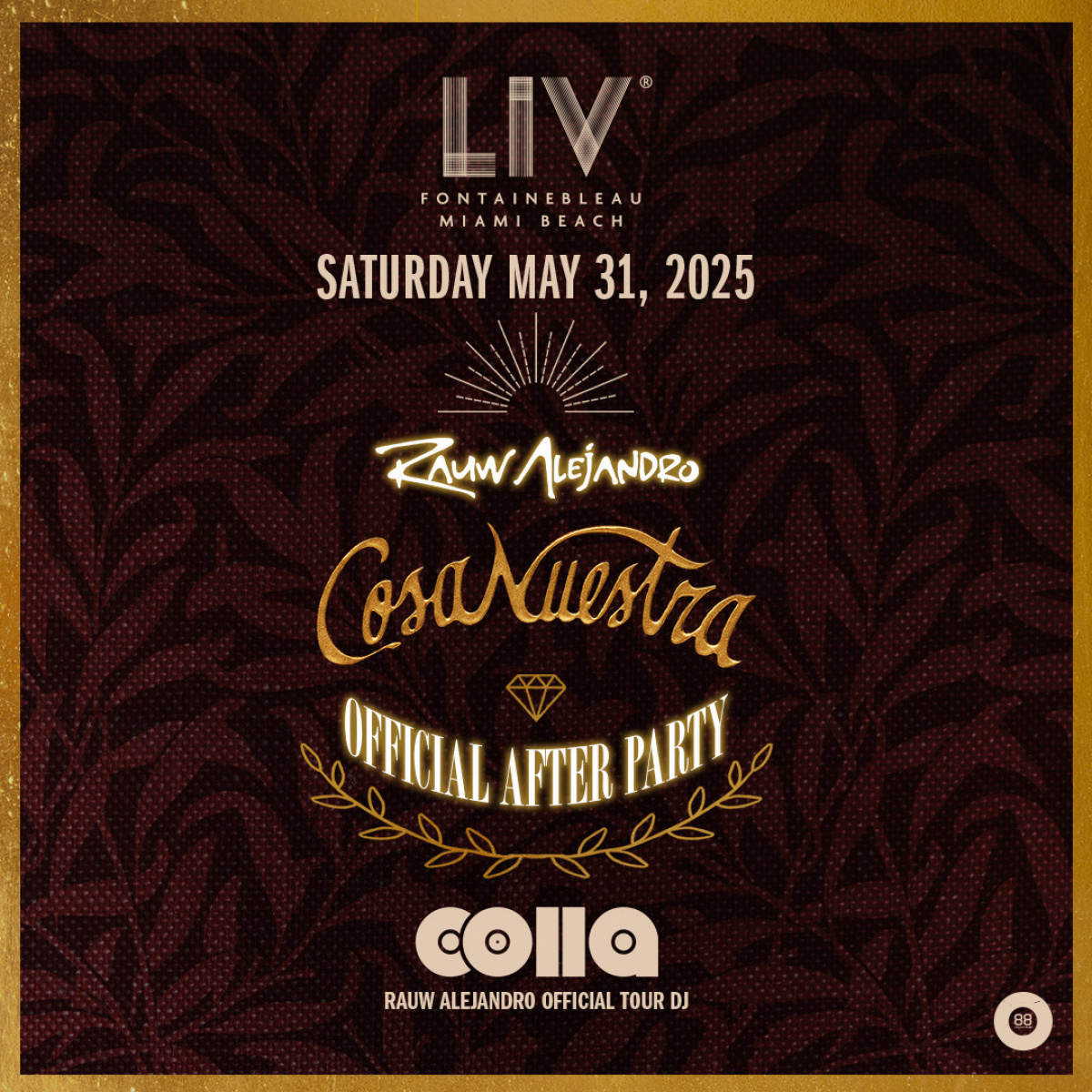 Rauw Alejandro Cosa Nuestra Official After Party at LIV Nightclub Miami ...