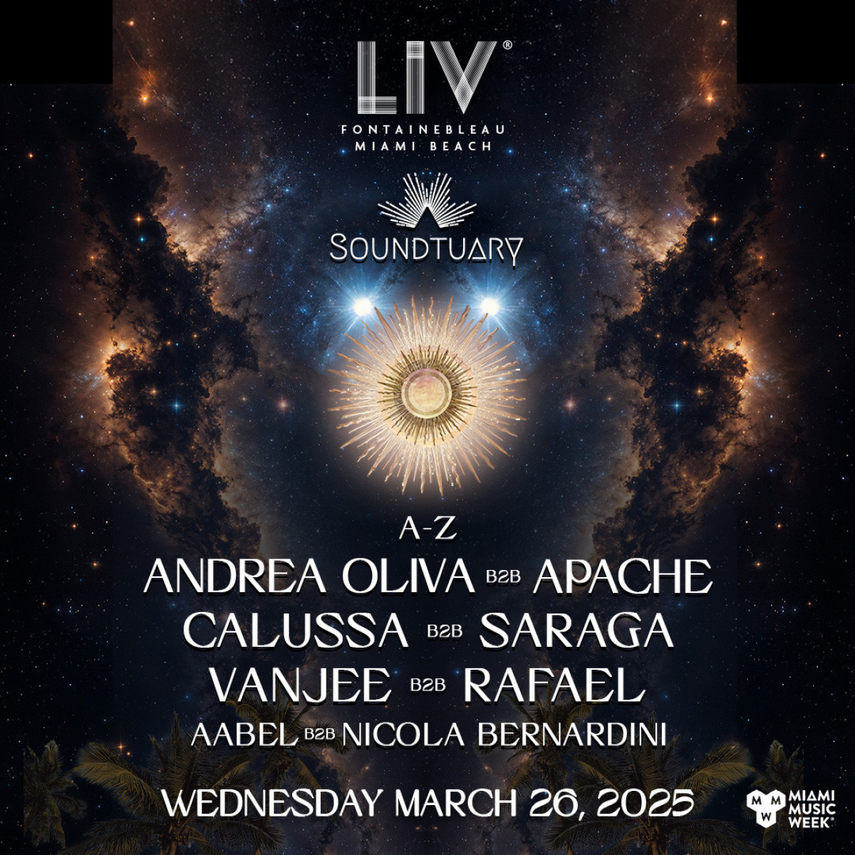 Soundtuary Miami Music Week at LIV Nightclub Miami, Wed, Mar 26
