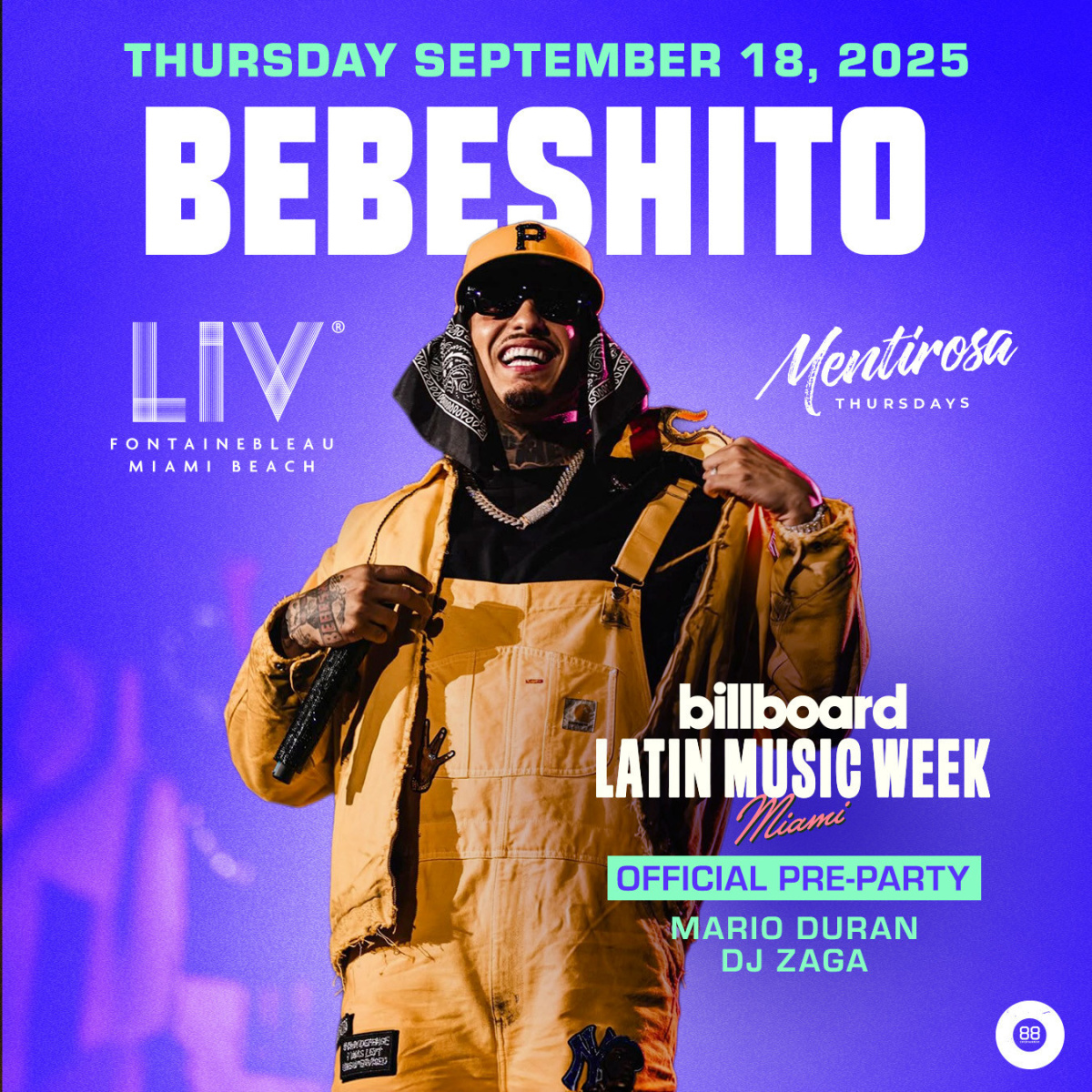 Bebeshito at LIV Nightclub Miami, Thu, Sep 18