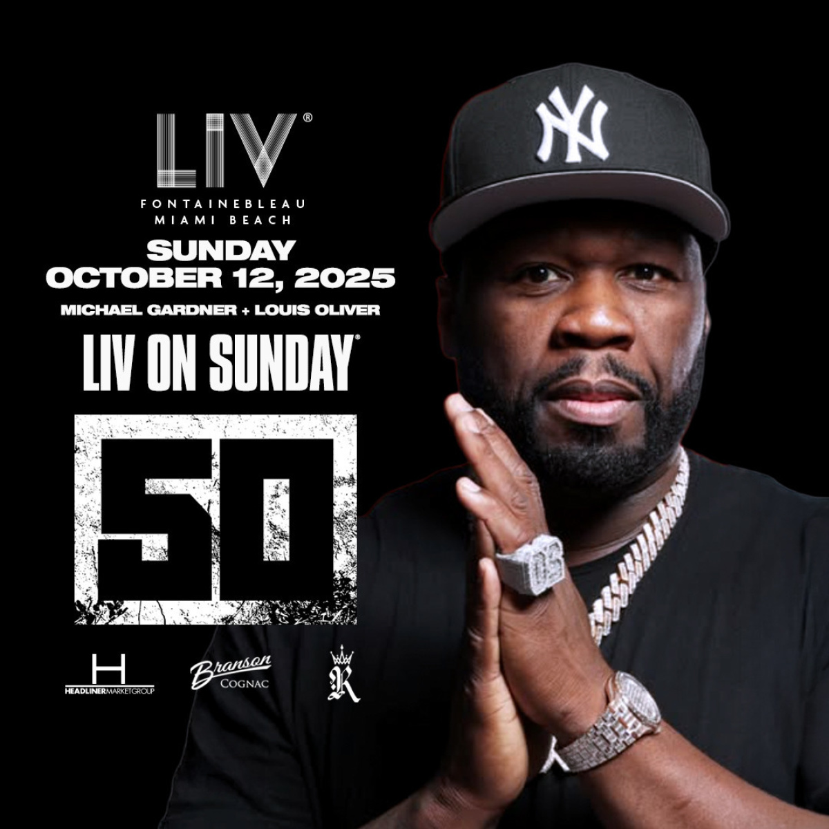 50 Cent at LIV Nightclub Miami, Sun, Oct 12