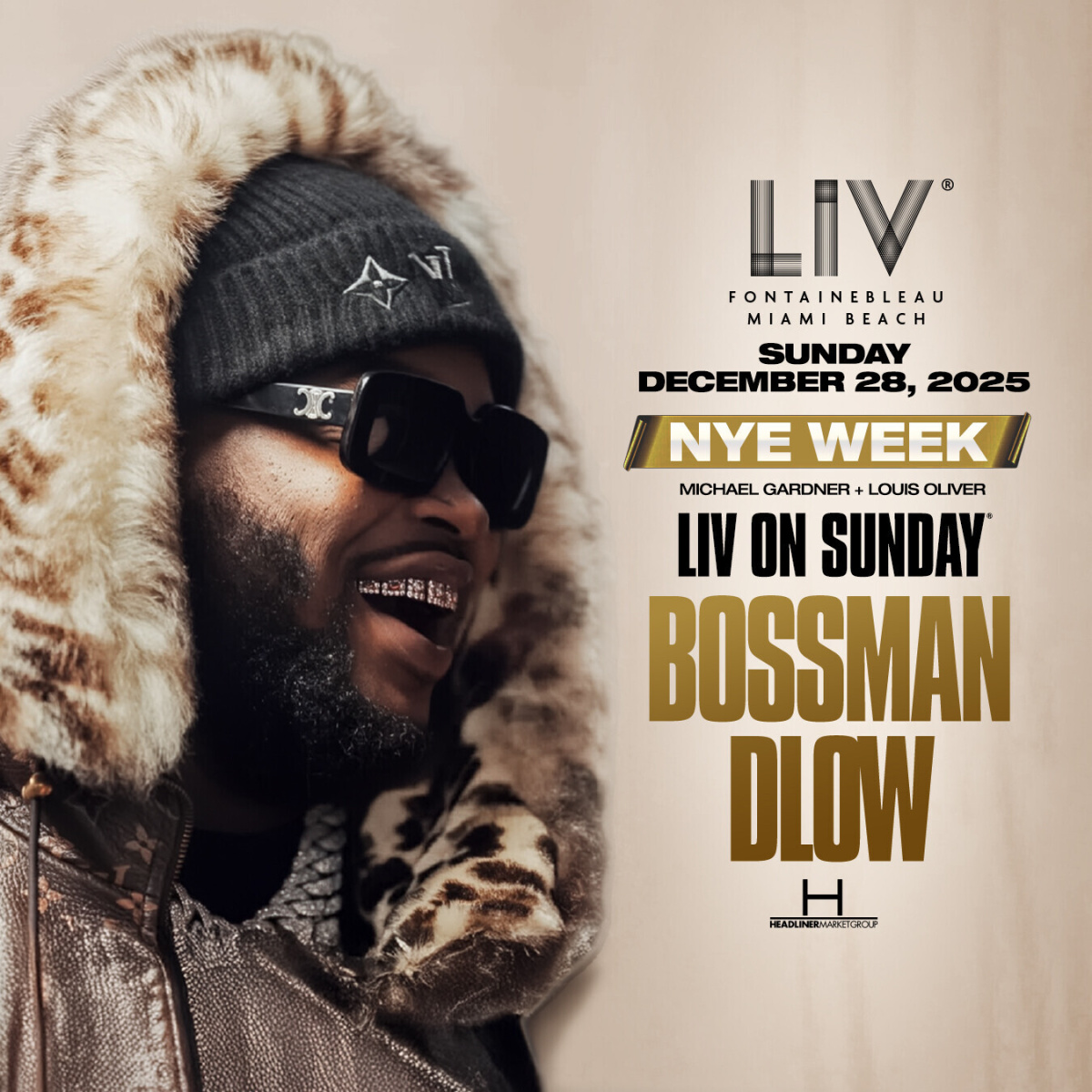 Bossman Dlow at LIV Nightclub Miami, Sun, Dec 28