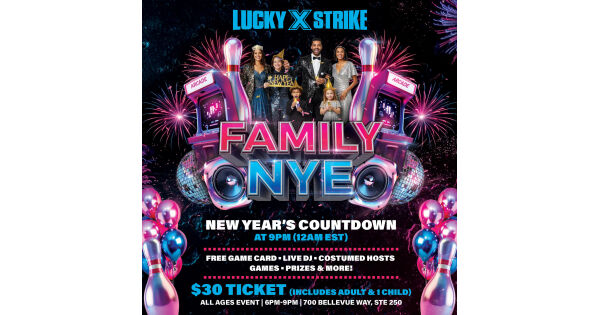 Lucky Strike New Years Eve 2026 Celebration - Family NYE Ticket - Lucky ...